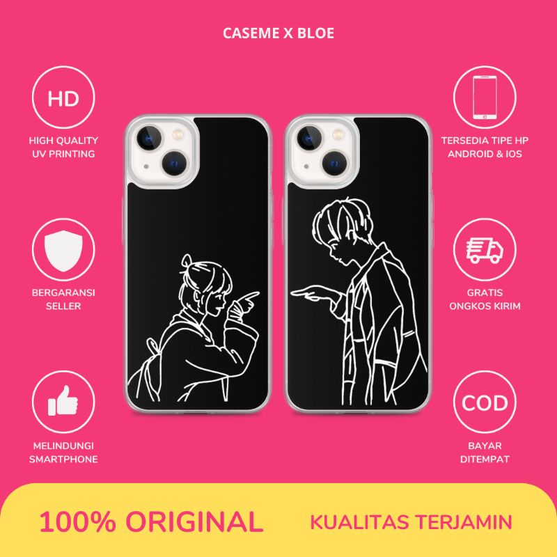 Jual Custom Case Boy & Girl Chibi Couple All Type Hp Softcase Silicon ...