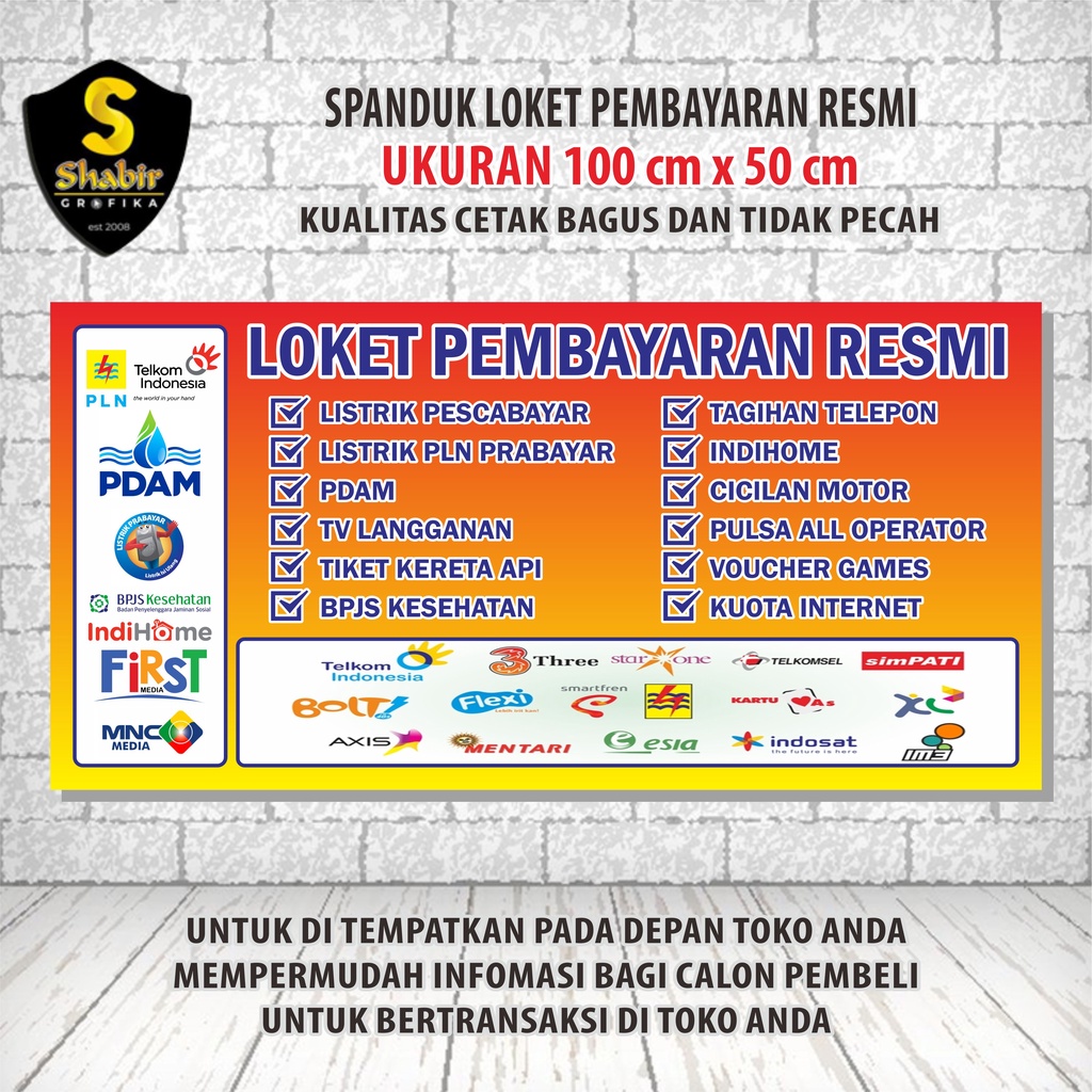 Jual SPANDUK LOKET RESMI PEMBAYARAN ONLINE | Shopee Indonesia
