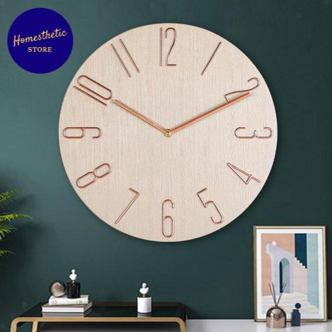Jual Jam Dinding Bulat Quartz Creative Design Klasik Aesthetic ...