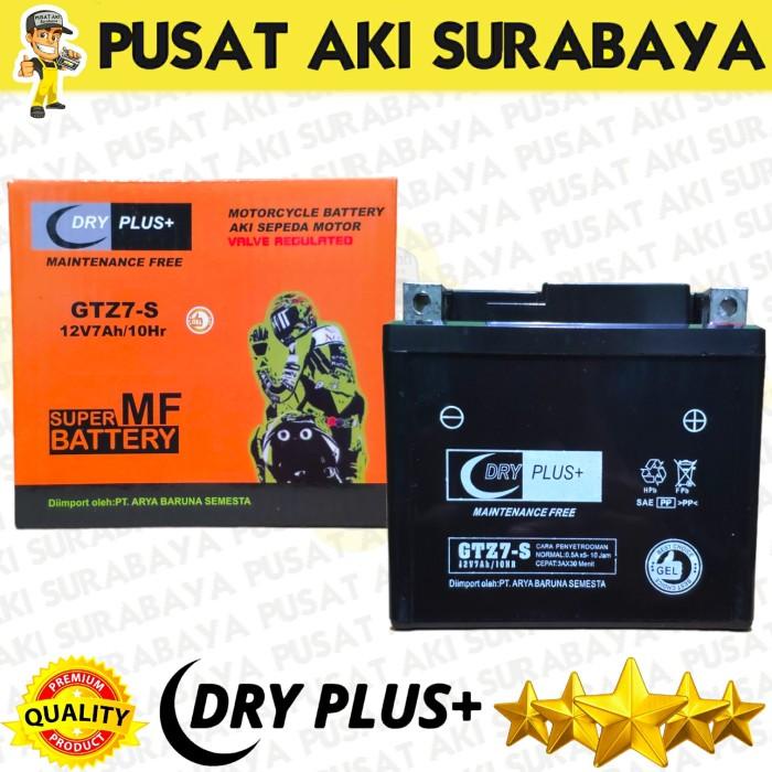 Jual Original Aki Dryplus Gtz7S 12 Volt 7 Amper Untuk Motor Fazzio Gsx ...