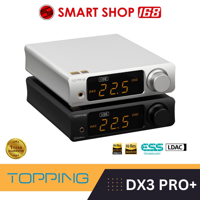 Jual TOPPING DX3 PRO+ LDAC ES9038Q2M DSD512 DAC NFCA HEADPHONE AMP / PRE | Shopee Indonesia