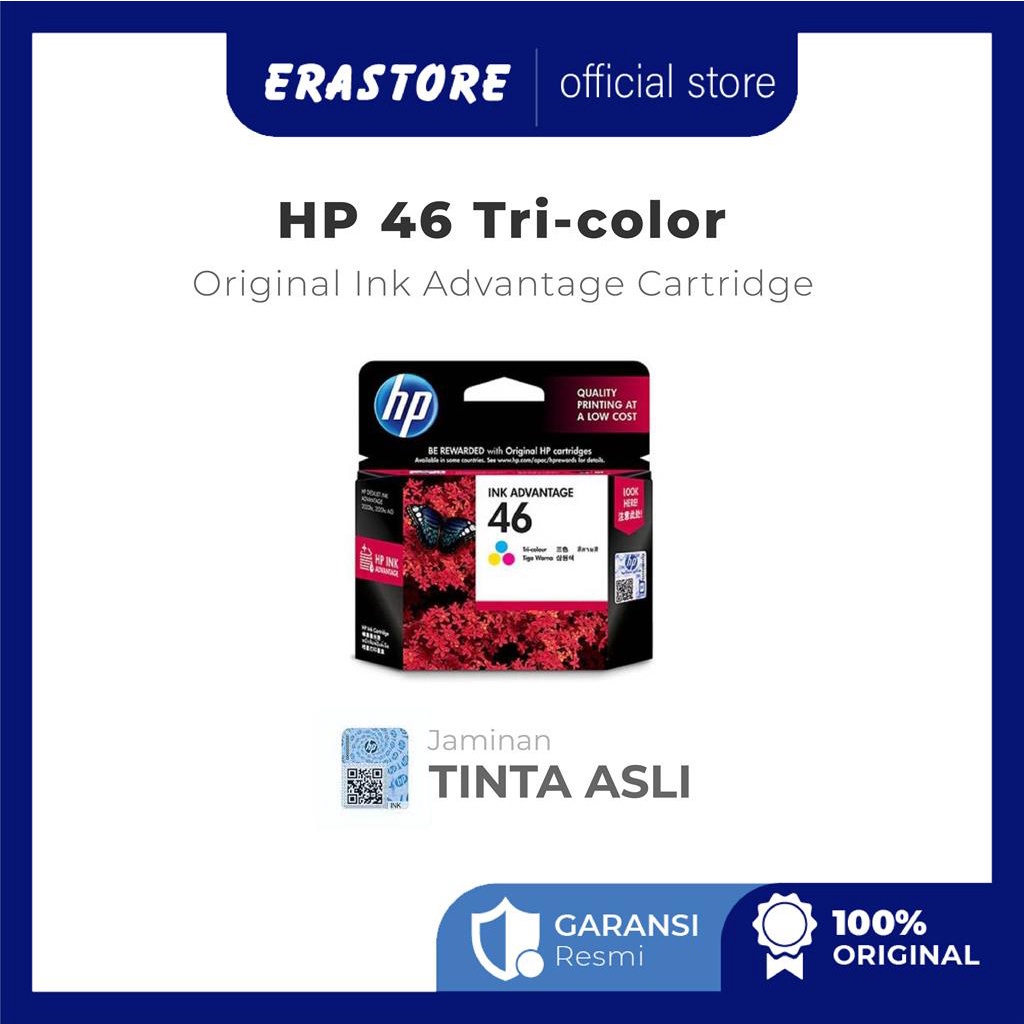 Jual HP 46 Tri-color Original Ink Advantage Cartridge (CZ638AA ...