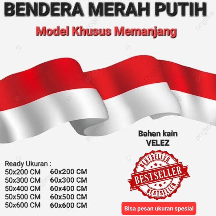 Jual Bendera Panjang Merah Putih Ready Aneka Ukuran Dan Bisa Pesan ...