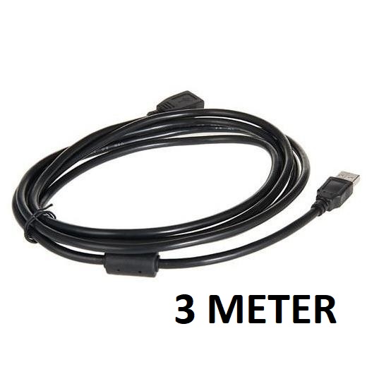 Jual Kabel USB Hub Male Female 2.0 Hitam Extension Extention Extender ...