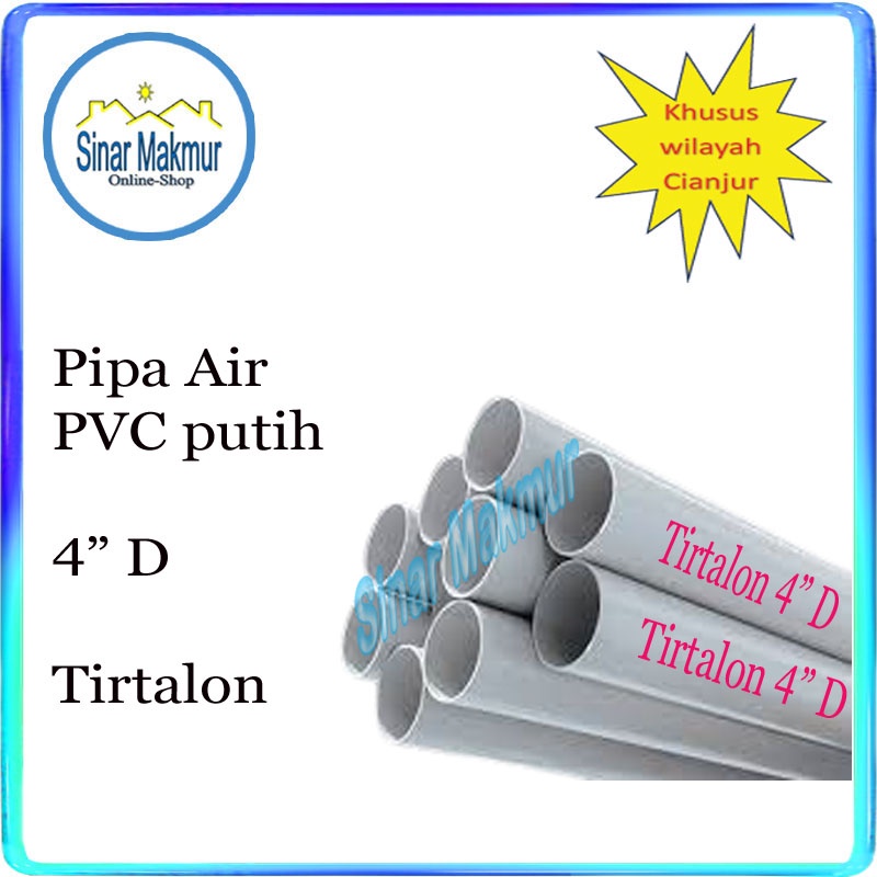 Jual Pipa Air PVC Putih 4" Inch (TIRTALON) | Shopee Indonesia