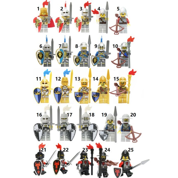 Jual Castle Medieval Crusades Knight Lion Dragon Soldier figures mini ...