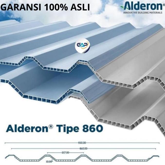 Jual Atap Alderon uPVC Twinwall Double Layer Lebar 860 Asli Doff Transparan | Shopee Indonesia