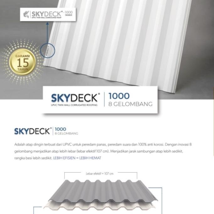 Jual Atap upvc skydeck lebar efektif 1 m | Shopee Indonesia