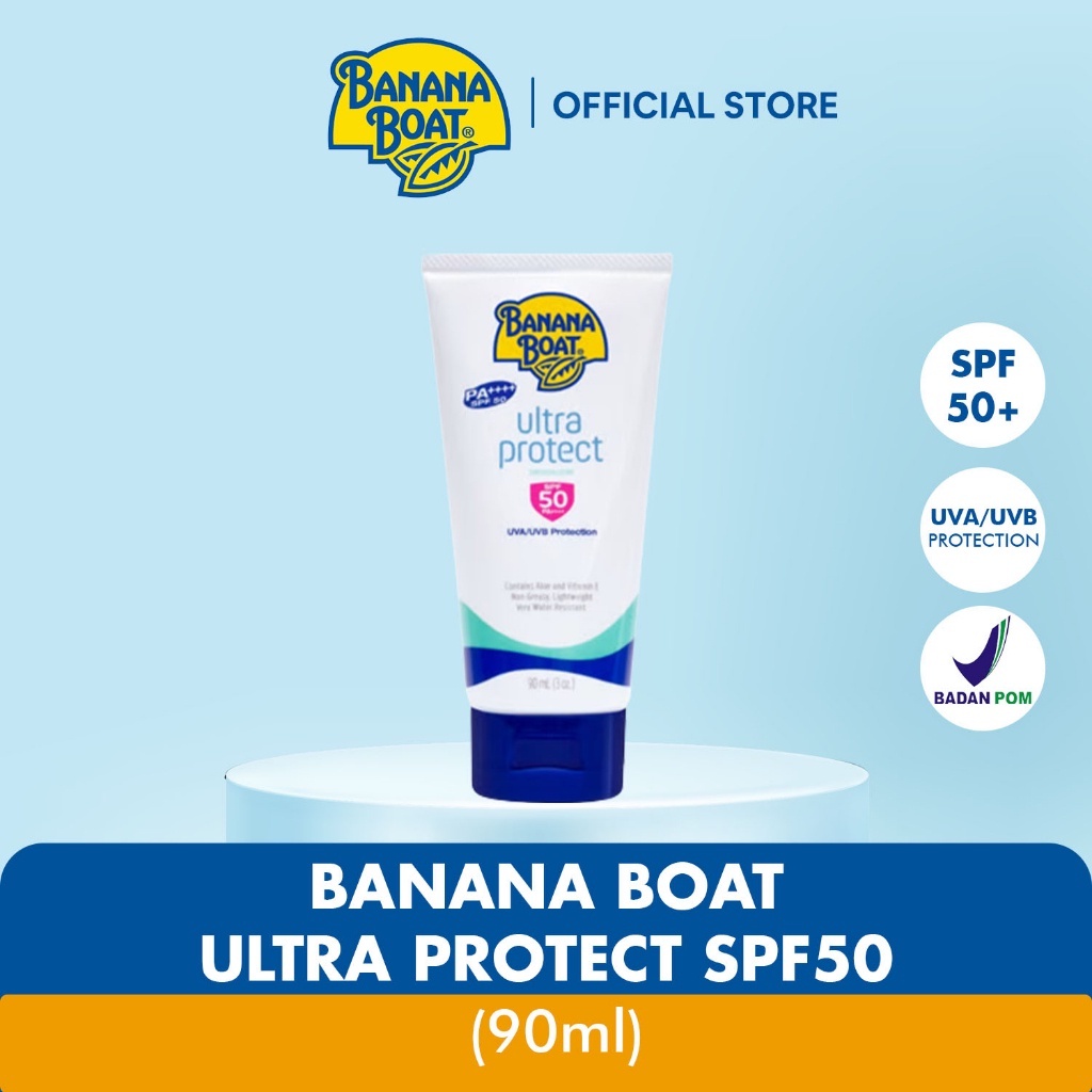 Jual Banana Boat Ultra Protect Sunscreen SPF 50 90 mL | Shopee Indonesia