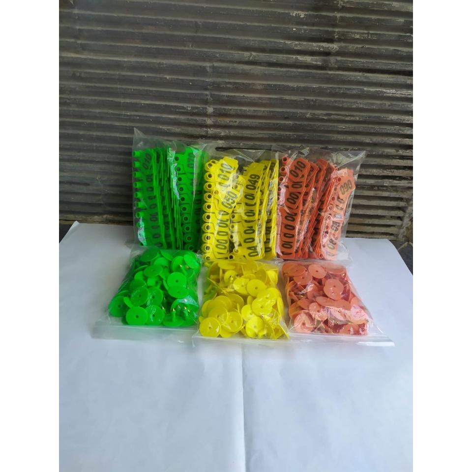 Jual Ear Tag Kambing Ear Tag Domba Medium Nomor Ukuran 4X5 Penanda Pada ...