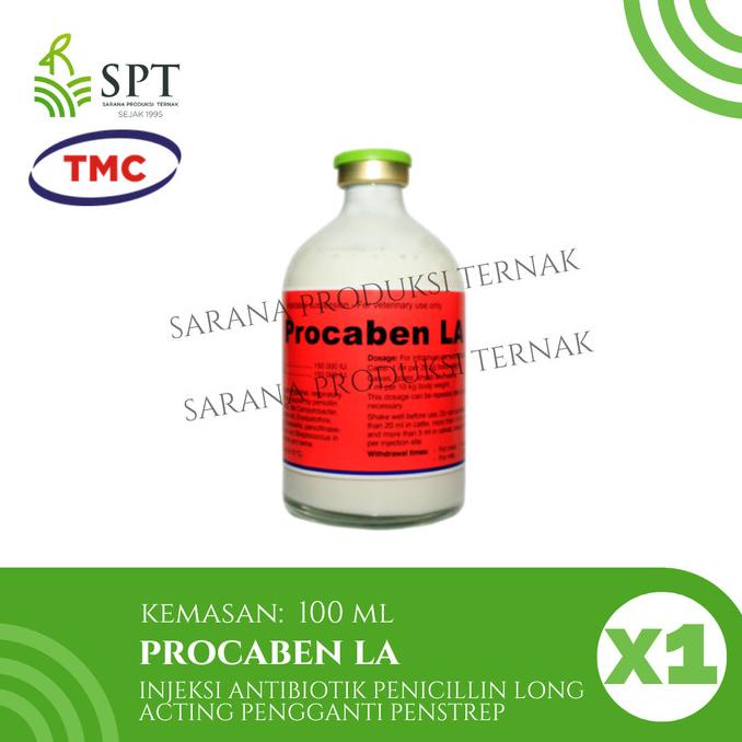 Jual }}}}}}] PROCABEN LA 100 ml Injeksi Antibiotik Penicillin Pengganti ...