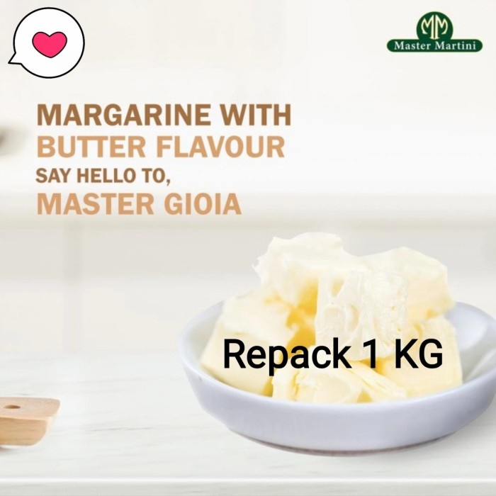 Jual Butter Gioia 1 Kg Margarine Uned Master Vegan 1000Gr Plain 1000 Gr ...