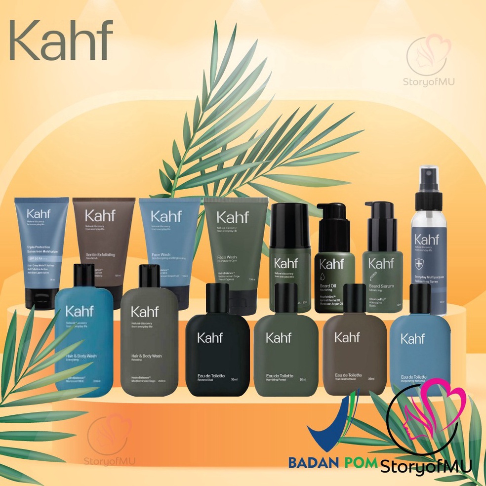 Jual id 2y2Xm KAHF Man Series - Hair Body Face Wash Scrub Deodorant ...
