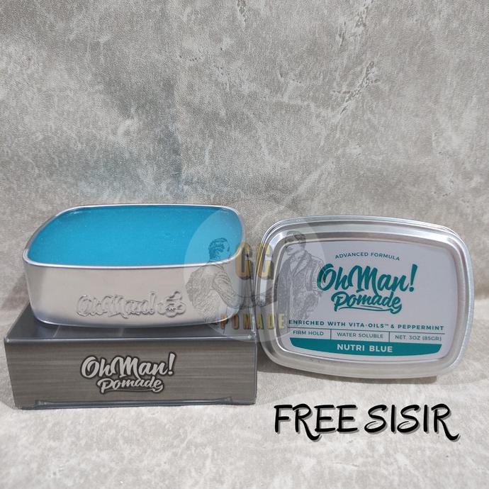 Jual POMADE OH MAN NUTRI BLUE FIRM HOLD 85 GRAM WATERBASED UKURAN BESAR ...