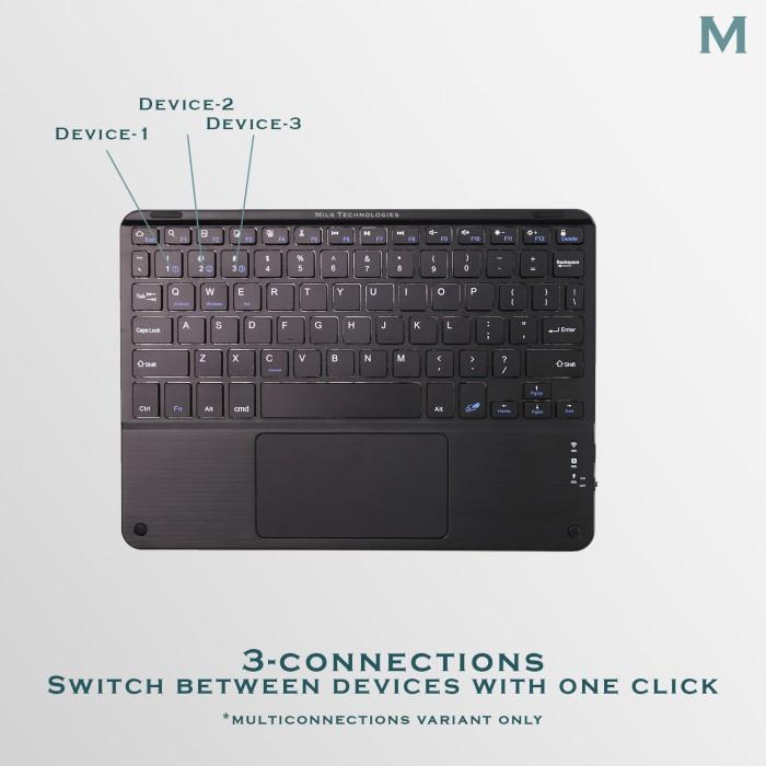 Jual Mils Rgb Backlit Touchpad Bluetooth Keyboard For Ipad Universal ...
