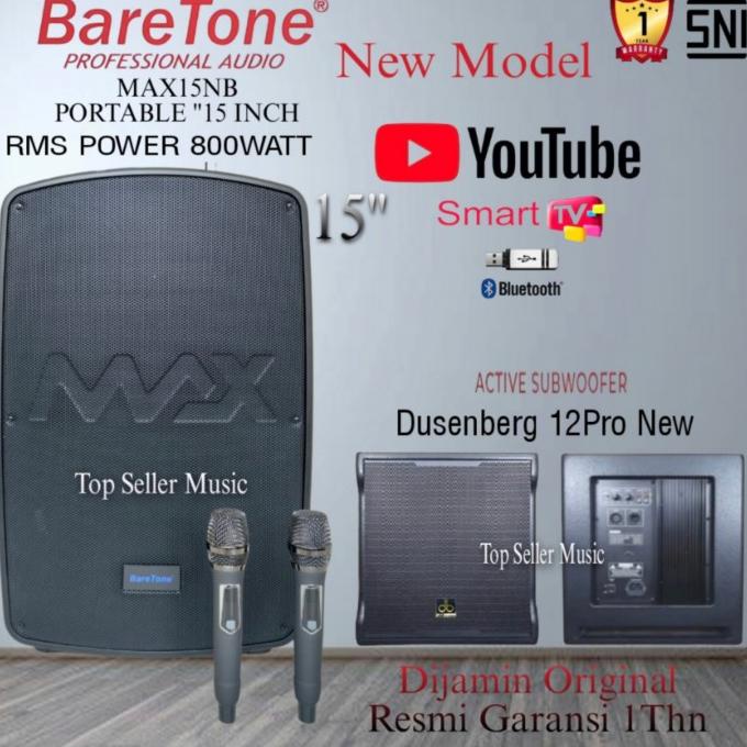 Jual Speaker Aktif Portable Baretone Max15Nb 800W 15" Sub Dusenberg 12 Pro Carasmellstore ...