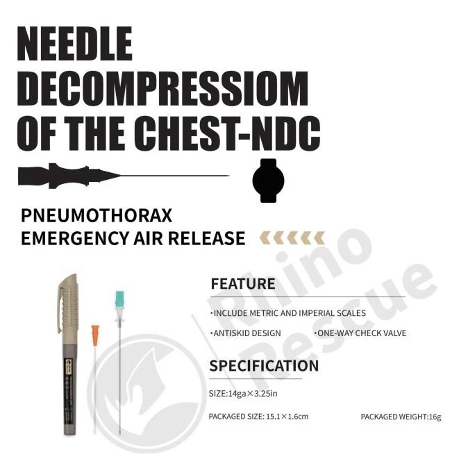 Jual Pneumothorax Chest Needle Decompression - Cathether Air Release ...