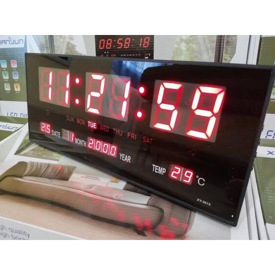 Jual Jam Dinding Digital LED Meja LED Clock 3615 Merah | Shopee Indonesia