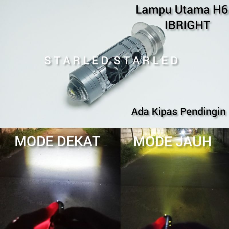 Jual Lampu Utama LED H6 Laser Senja RGB Kipas High Low Putih Kuning | Shopee Indonesia