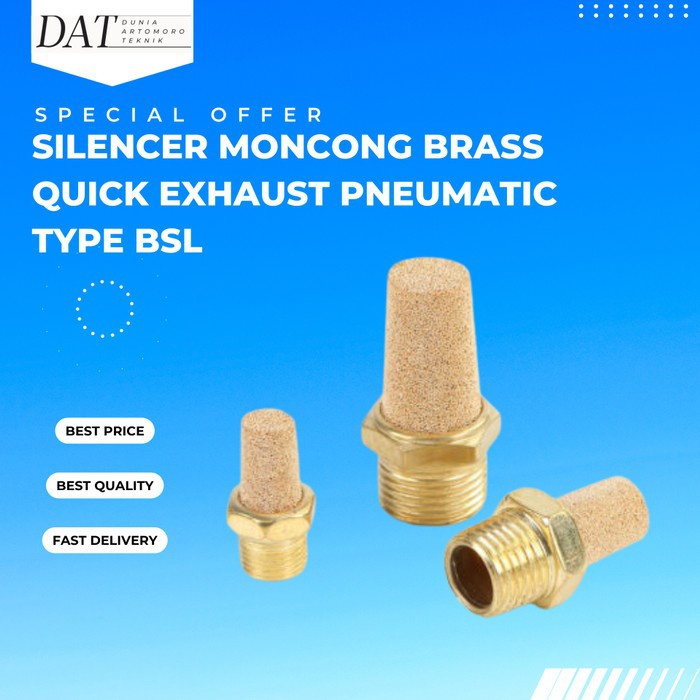 Jual BSL 02 Fitting Silencer Moncong Exhaust Pneumatic Drat 1/4 Inch | Shopee Indonesia