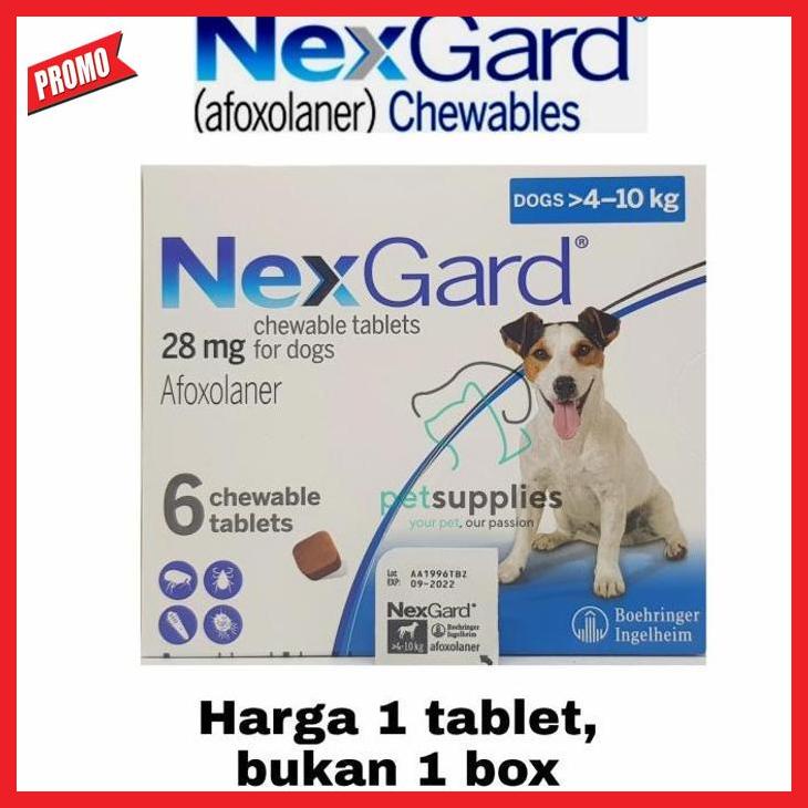 Jual Obat Kutu Anjing Demodex Scabies NEXGARD Ukuran 4-10 Kg Harga 1 tablet indriyani_221 ...