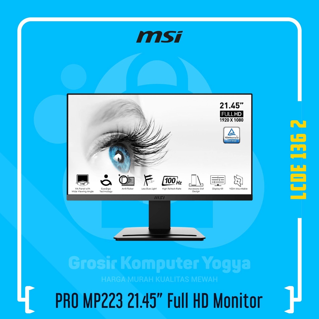 Jual MSI PRO MP223 21.45" Full HD 100Hz 1ms VA Panel Business Monitor ...