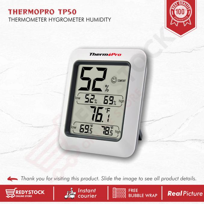 Jual THERMOMETER HYGROMETER HUMIDITY | TERMOMETER SUHU RUANG THERMOPRO ...
