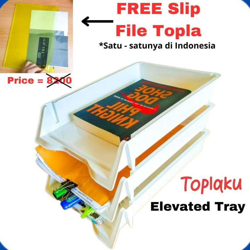 Jual Nq TOPLA Rak Dokumen Kertas HVS Paper Tray F4 3 Susun Meja ATK ...