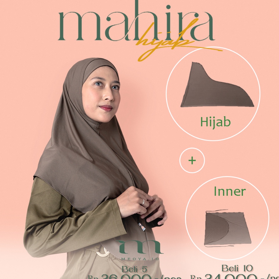 Jual CodeH2t7S Kerudung Khimar Oval Hijab Malay Menutup Dada + Inner Mahira by Meoya | Shopee ...