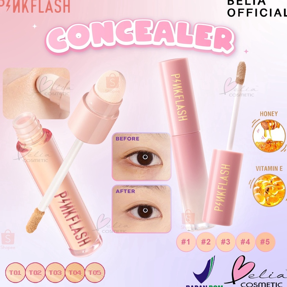 Jual KodeDd2D7 BELIA PINKFLASH Lasting Matte Concealer | Pink Flash Liquid Concealer Tahan Air ...