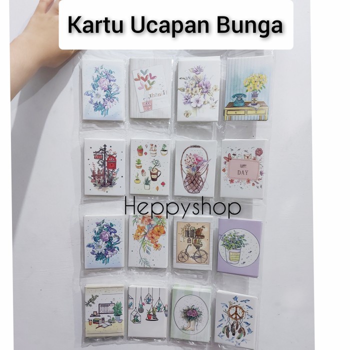 Jual Kartu Ucapan Bunga, Greeting Card Floral | Shopee Indonesia