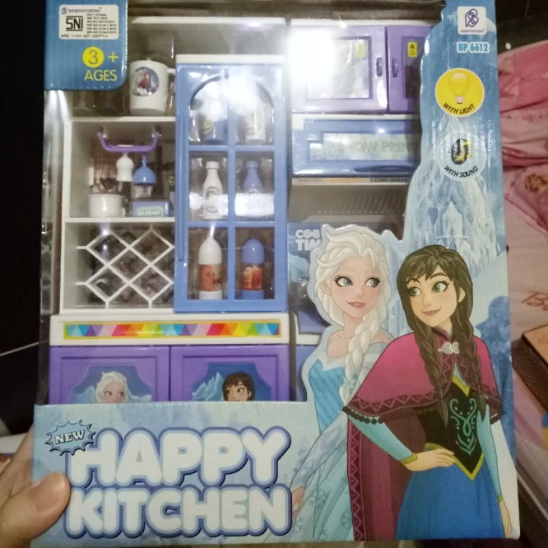 Jual Happy kitchen set mini bar pintu kabinet asli frozen elsa snow ...