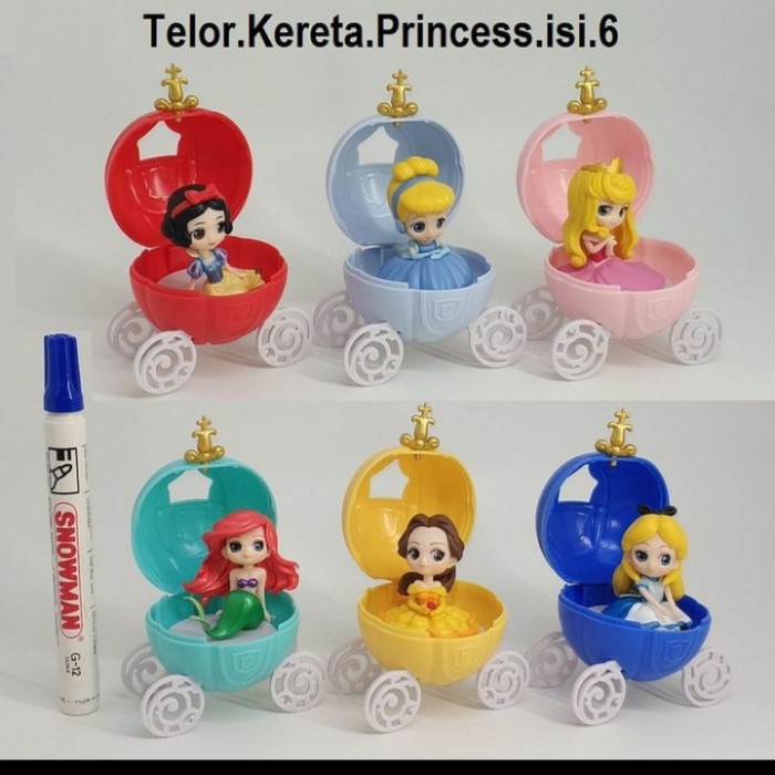 Jual Telur Kereta Disney Princess Snow White Ariel Aurora Cinderella ...