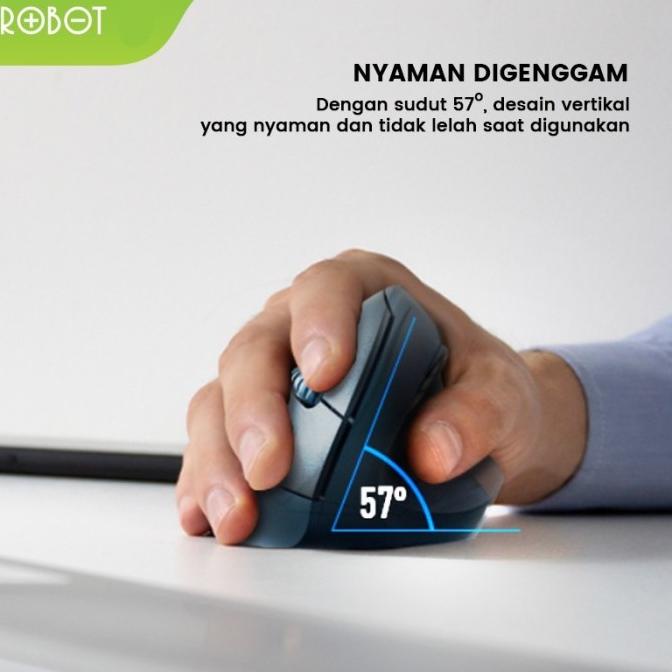 Jual Robot Guru Master 1 Mouse Wireless Vertical Ergonomic 2.4G Dual ...