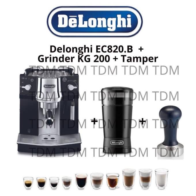 Jual Bundling Mesin Kopi Delonghi Ec 820B + Grinder Kg 200 + Tamper Store_Minxx | Shopee Indonesia