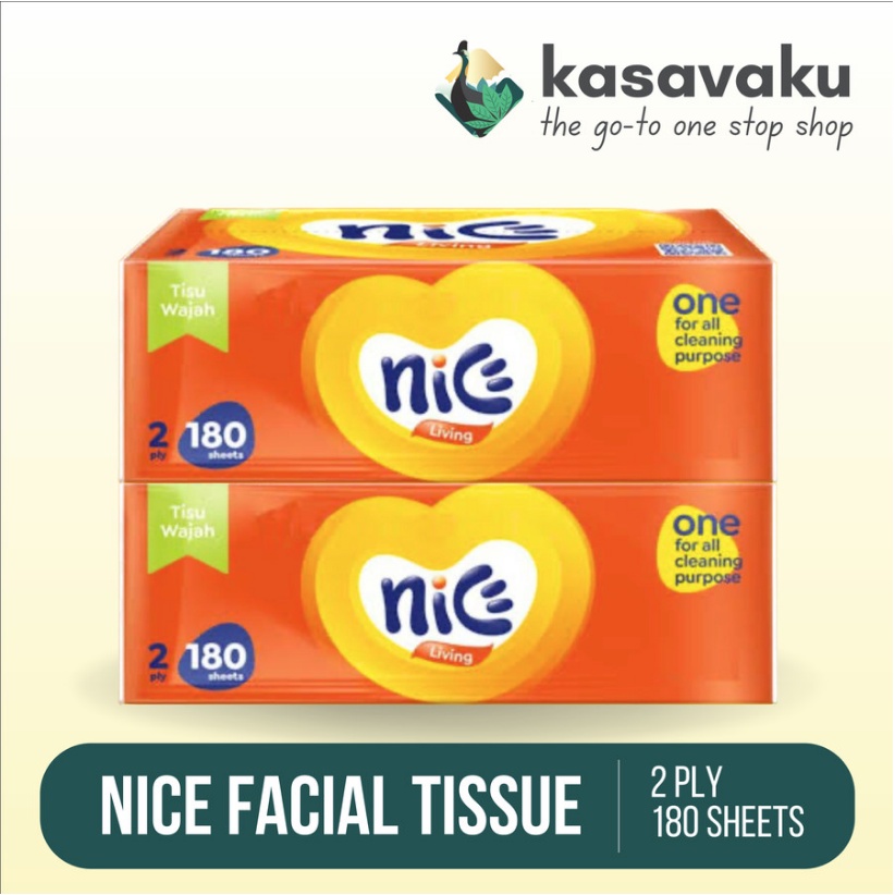 Jual Tissue Nice facial tissue 180 sheets 2ply - 1 pack | Shopee Indonesia