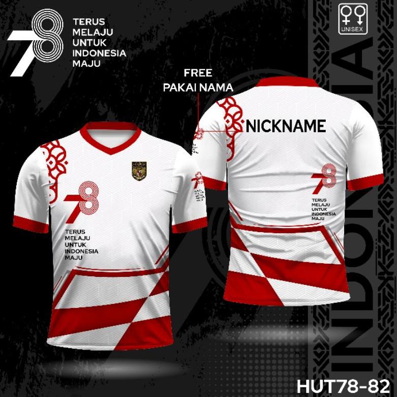 Jual Kaos Hut Kemerdekaan Ri 78 Jersey Kaos Dirgahayu Indonesia Kaos Garuda Indonesia Free ...