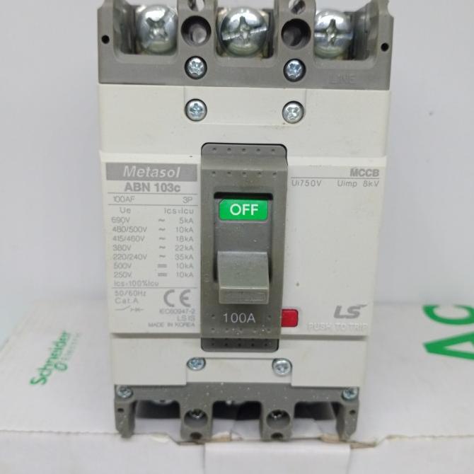 Jual Mccb Ls Abn 103C Metasol 100Af 3P 100A Original | Shopee Indonesia