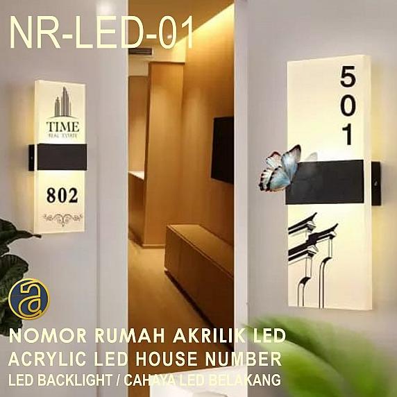 Jual NOMOR RUMAH ACRYLIC LED - Akrilik Papan Alamat No. Rumah Nyala ...