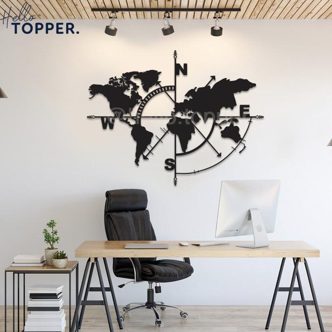 Jual Peta Dunia World Map Acrylic | Wall Sticker Acrylic Timbul ...