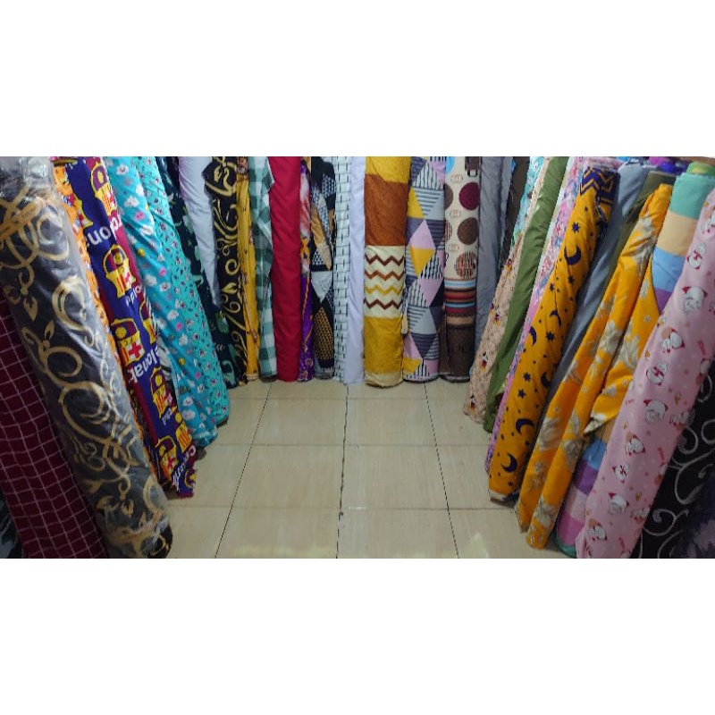 Jual Kain Sprei Meteran Motif Bunga Besar Lebar 2,4M Adem Tidak Luntur ...