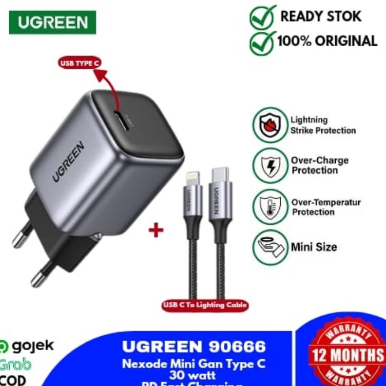 Jual cB Charger UGREEN for Iphone Kabel MFI 10W / 20W / 30W Standar ...