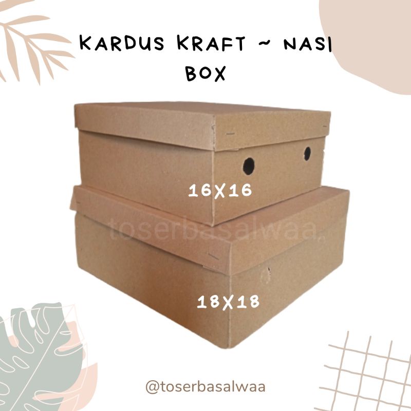 Jual Dus Nasi 18 Cm 16 Cm Dus Nasi Box Kardus Nasi Kardus Snack Coklat ...