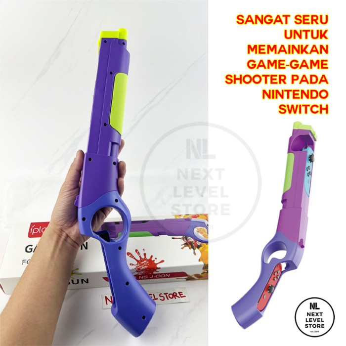 Jual iPlay Game Gun Nintendo Switch Splatoon Edition Joycon - Purple ...