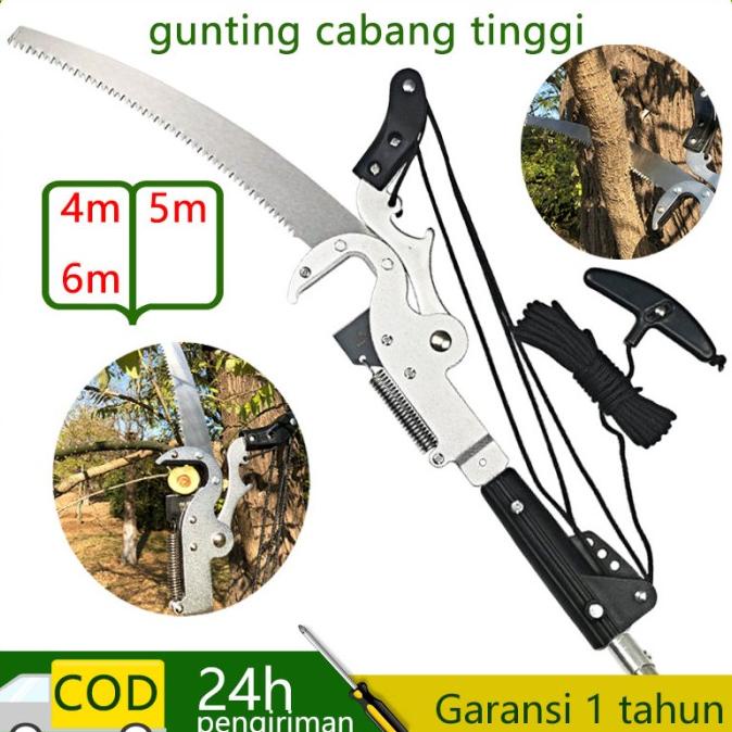 Jual Teleskopik Tinggi Cabang Gunting Pemotong Pohon Pemangkas gergaji | Shopee Indonesia