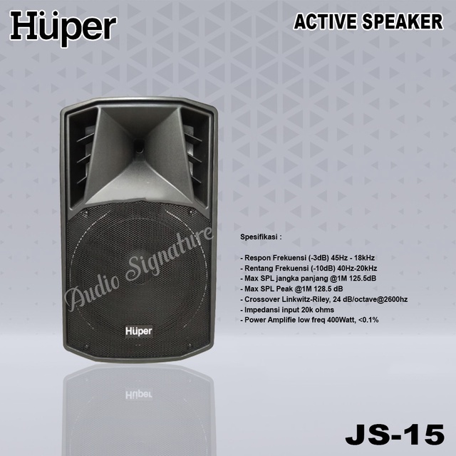Jual Speaker Aktif 15 Inch HUPER JS15 | JS 15 Original 600 Watt Harga 1 ...