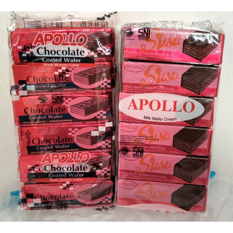 Jual Apollo Milk Wafer Cream / Apollo Chocolate Coated Wafer / Wafer ...