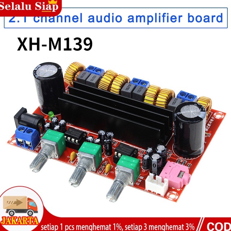 Jual VIRAL XH-M139 Kit Power Amplifier Class D TPA3116D2 2x50W+100W Stereo Subwoofer XH-M139 ...
