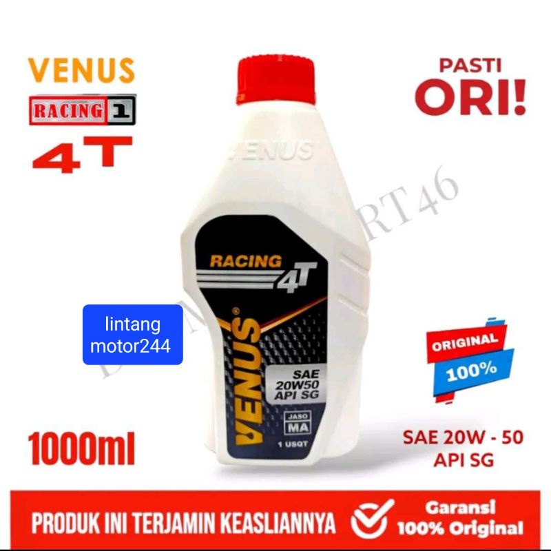 Jual Oli Mesin VENUS 4T RICING1 1L/1000ML OLI VENUS 100% ORIGINAL ...