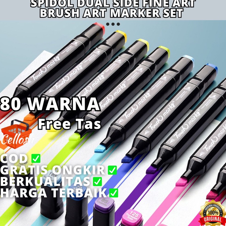 Jual MQSJ1890 Spidol Stabilo 12 24 30 48 60 80 Warna Dual Side Fine Art ...